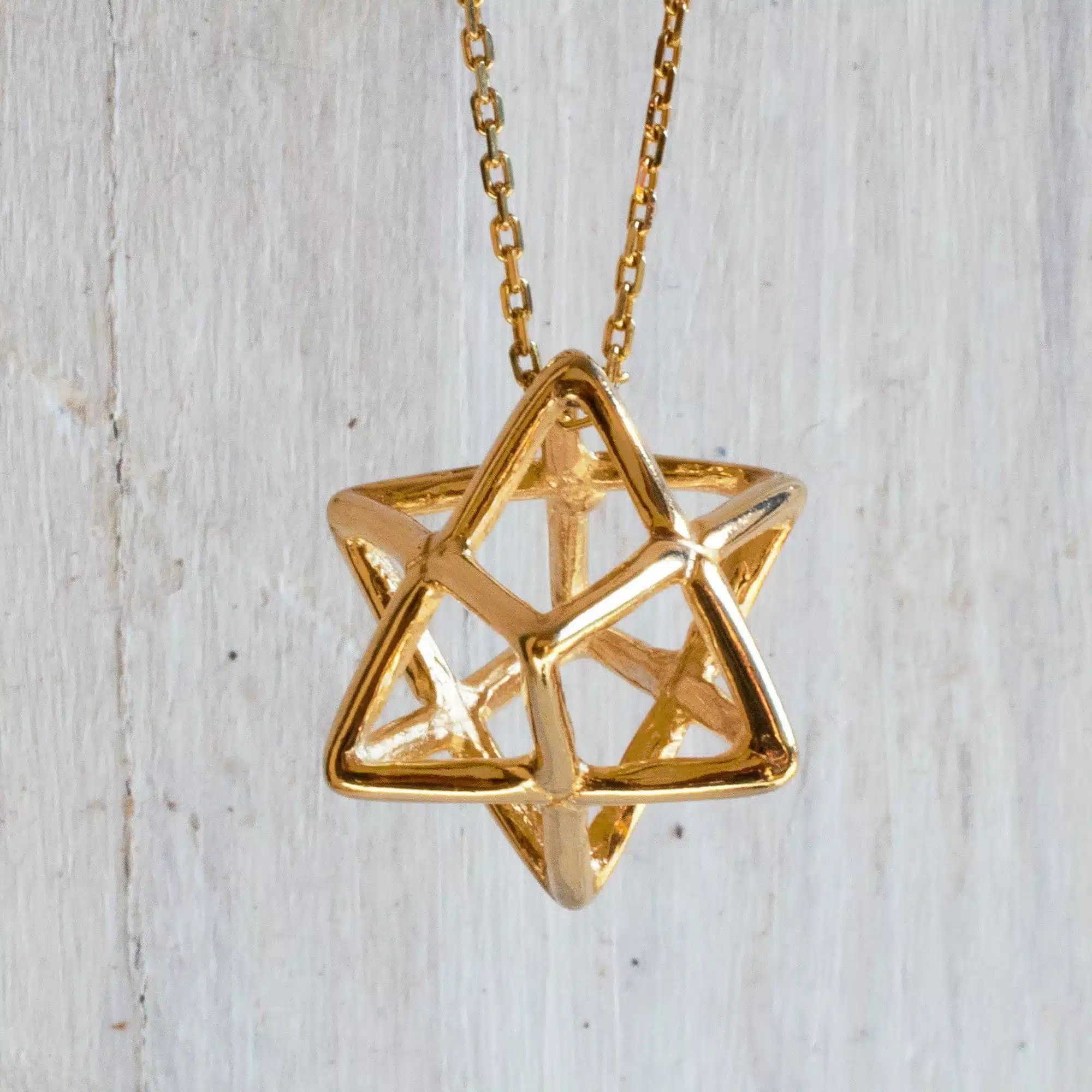 Gold Merkaba Star Necklace - GEOMETRYC